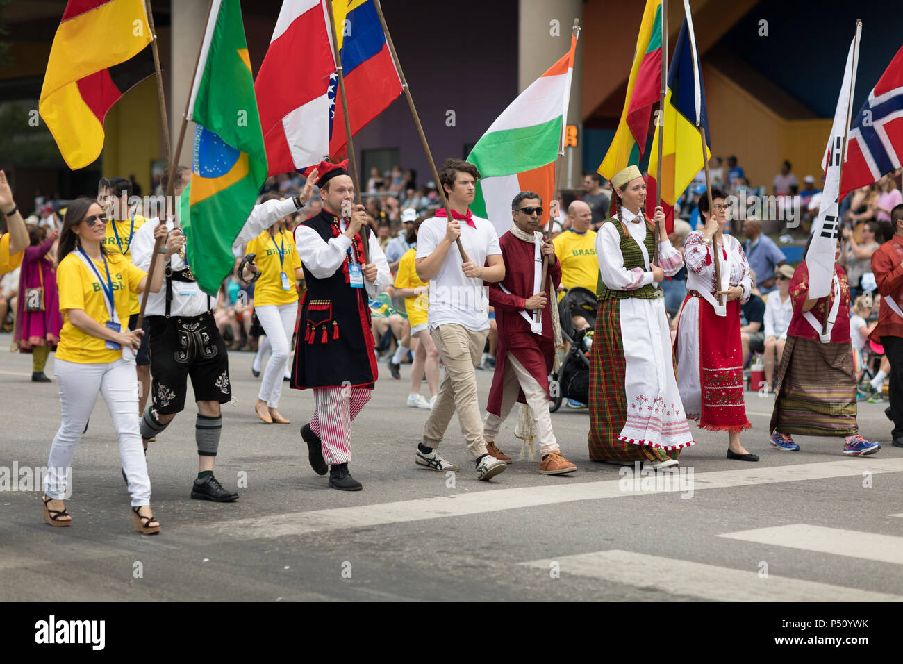Indianapolis, Indiana, USA - May 26, 2018, People from different ...