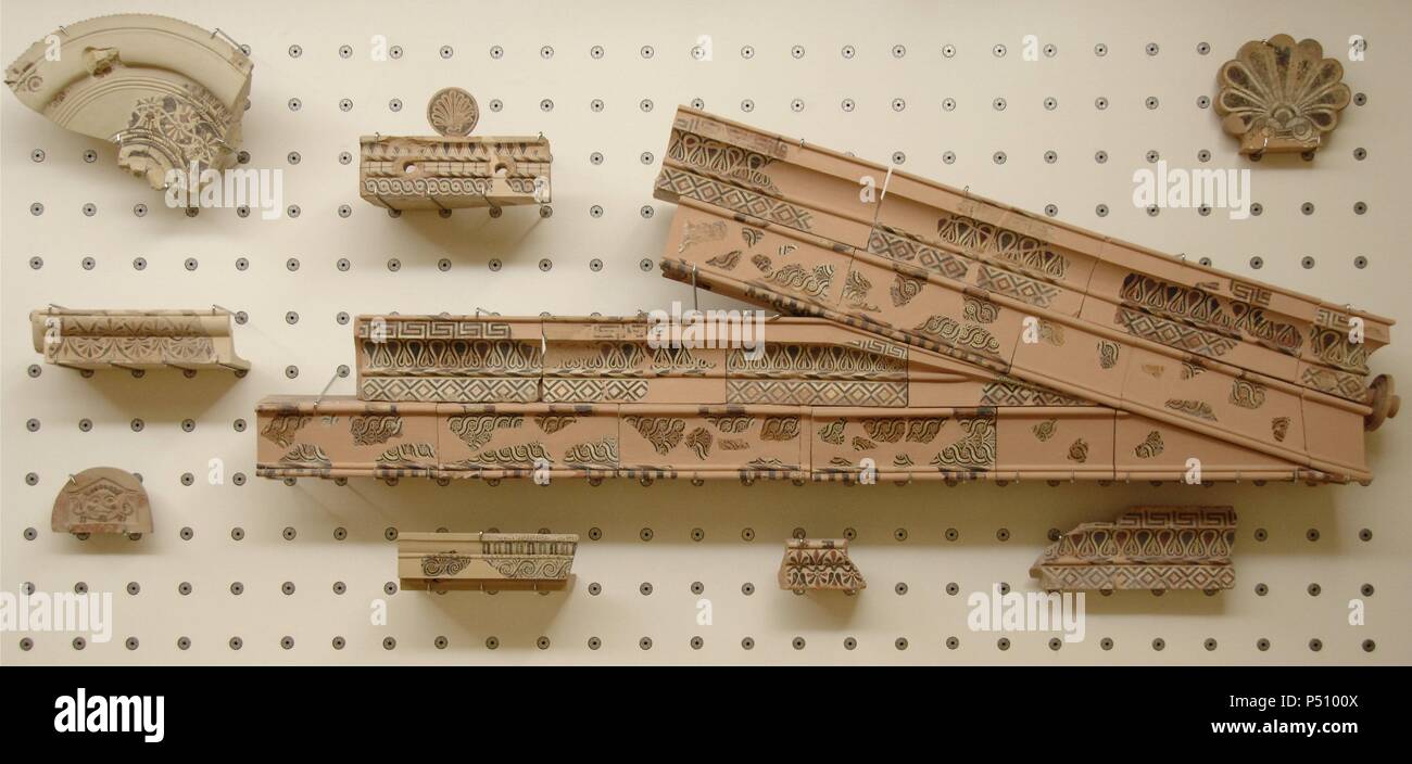 Greek Art. Archaeological remains of terracotta from different ...