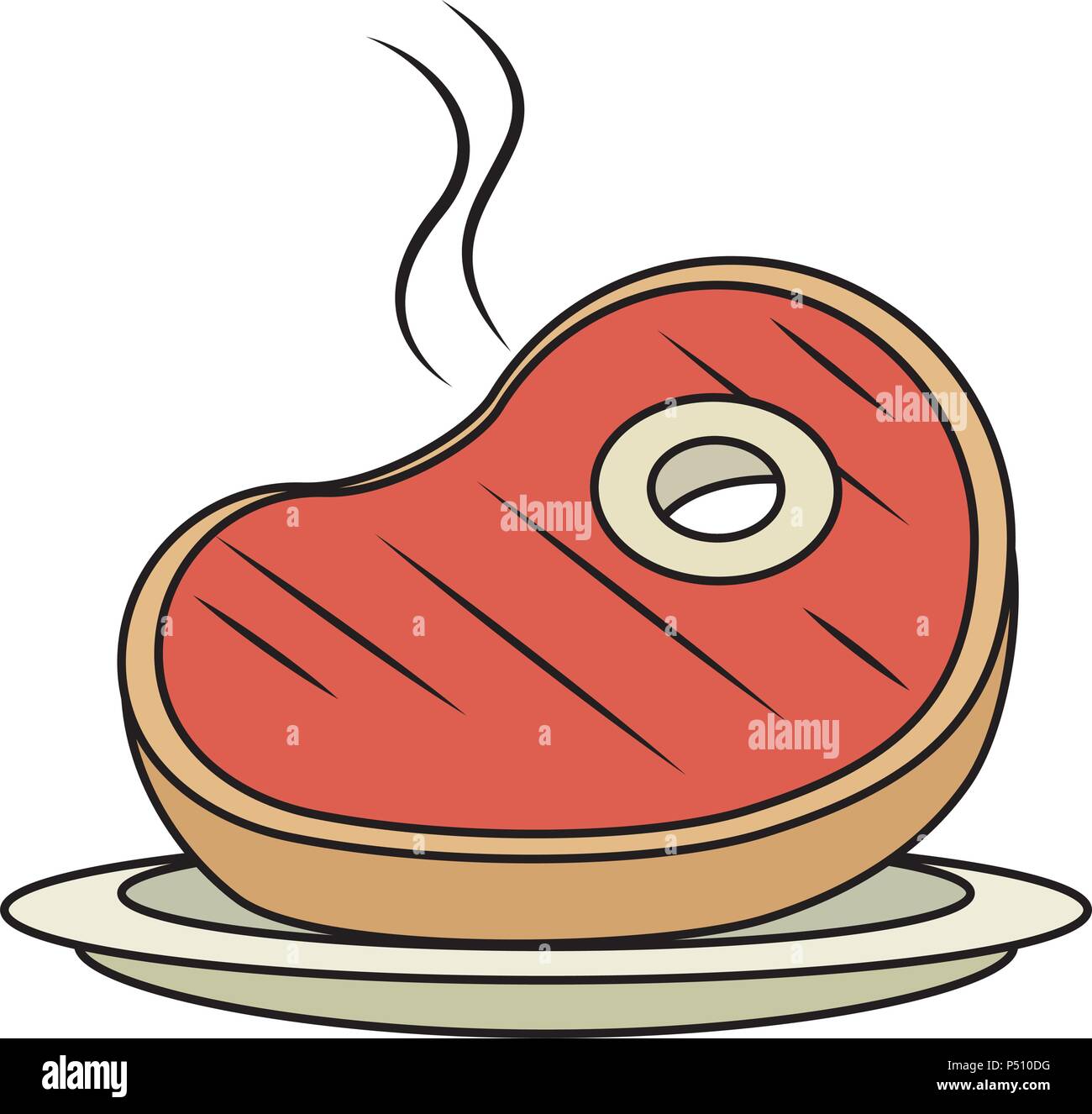 delicious beef steak cut vector illustration design Stock Vector Image ...