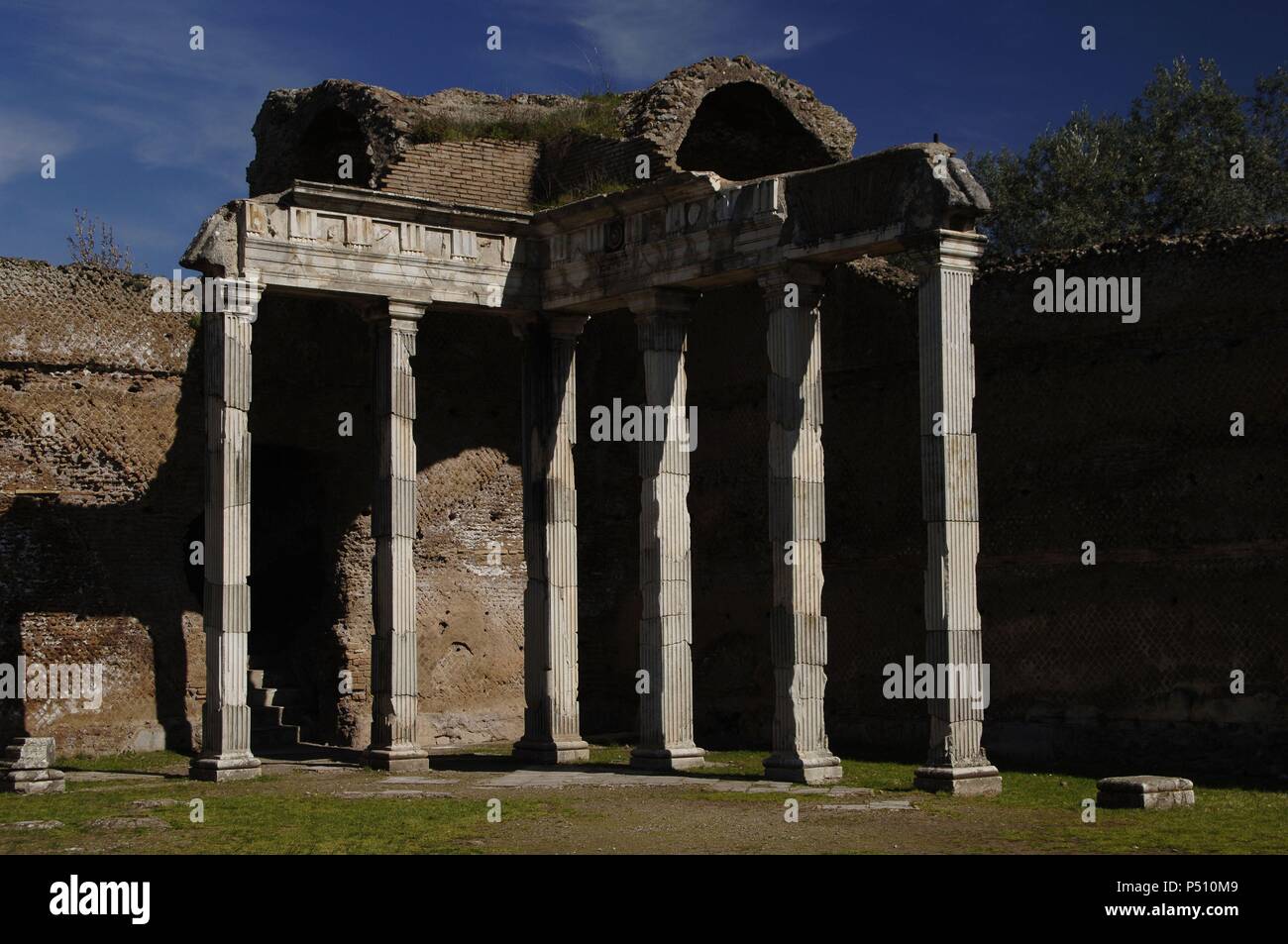 Italy. Hadrian's Villa. Imperial Villa built by Emperor Hadrian (76-138 ...