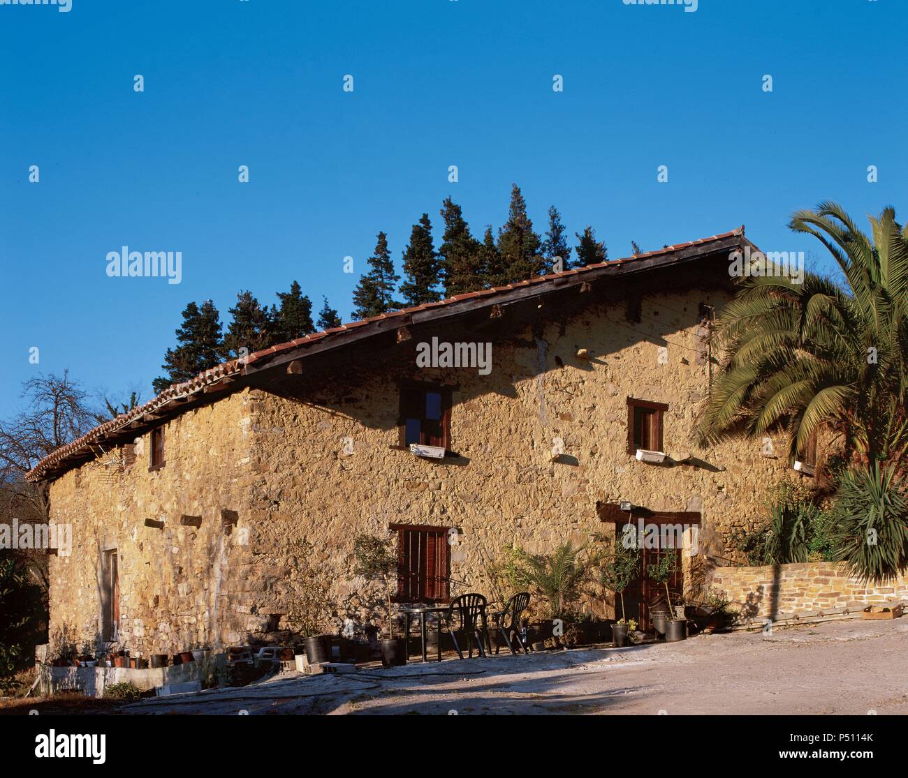 Spain. Basque Country. Urrutia. Typical farmhouse. 18th century Stock ...