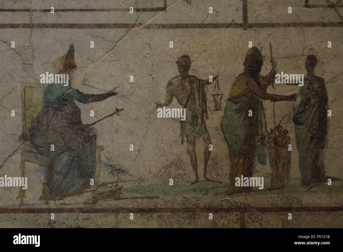 Fresco. 1st century. Columbarium of a Villa Doria Pamphili. Detail ...