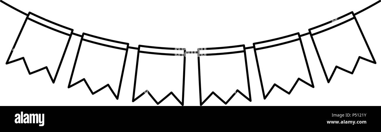 garlands hanging party decoration vector illustration design Stock ...