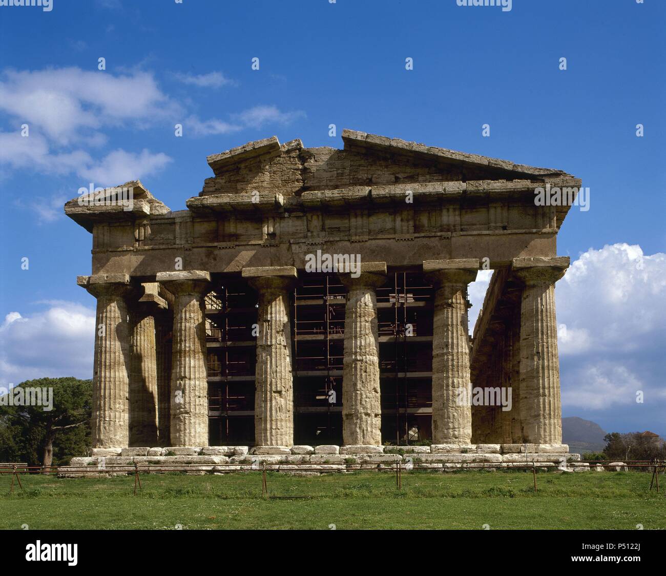 Greek art. Magna Grecia. Italy. Paestum. Temple of Neptune, actually ...