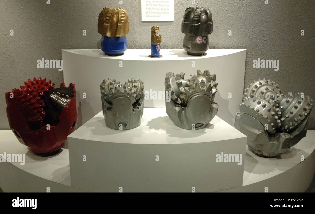 Rotary drill bit. The Ocean Star Offshore Oil Rig & Museum. Galveston ...