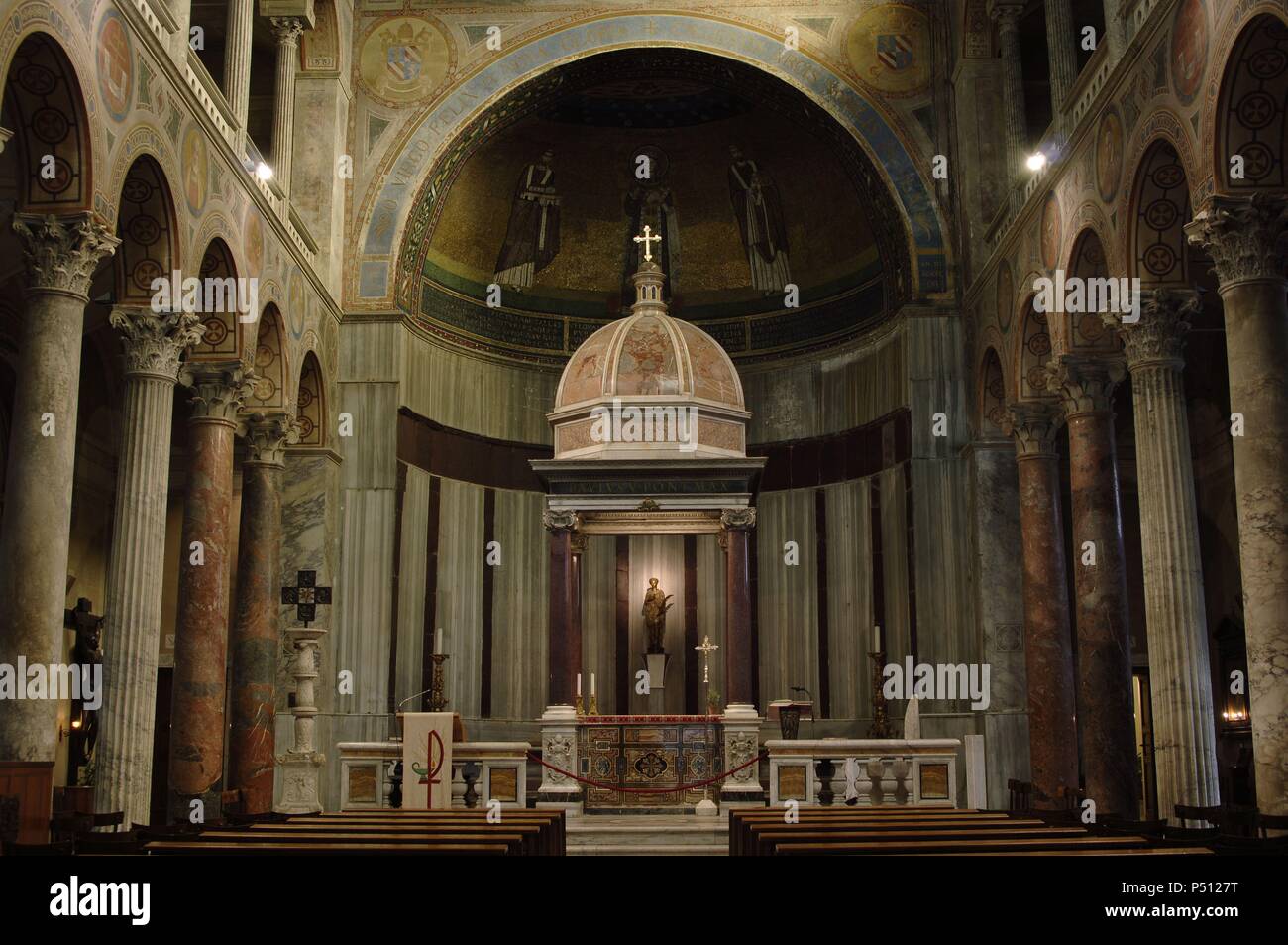 Church of Saint Agnes Outside the Walls. The current building rebuilt ...