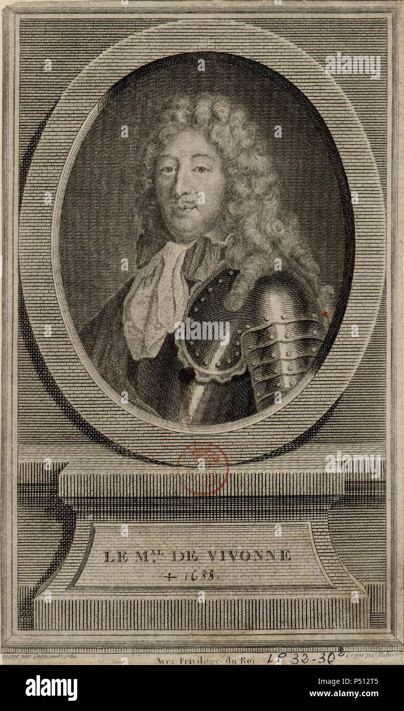 1780 engraving of the ‘Maréchal de Vivonne‘ (Louis Victor de ...