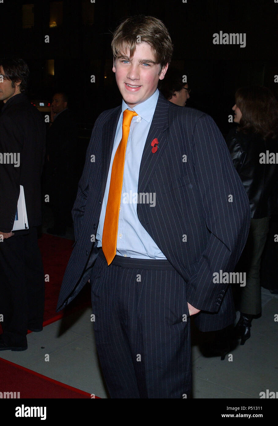 Max Benitz arriving at the " Master & Commander Premiere: The Far Side ...