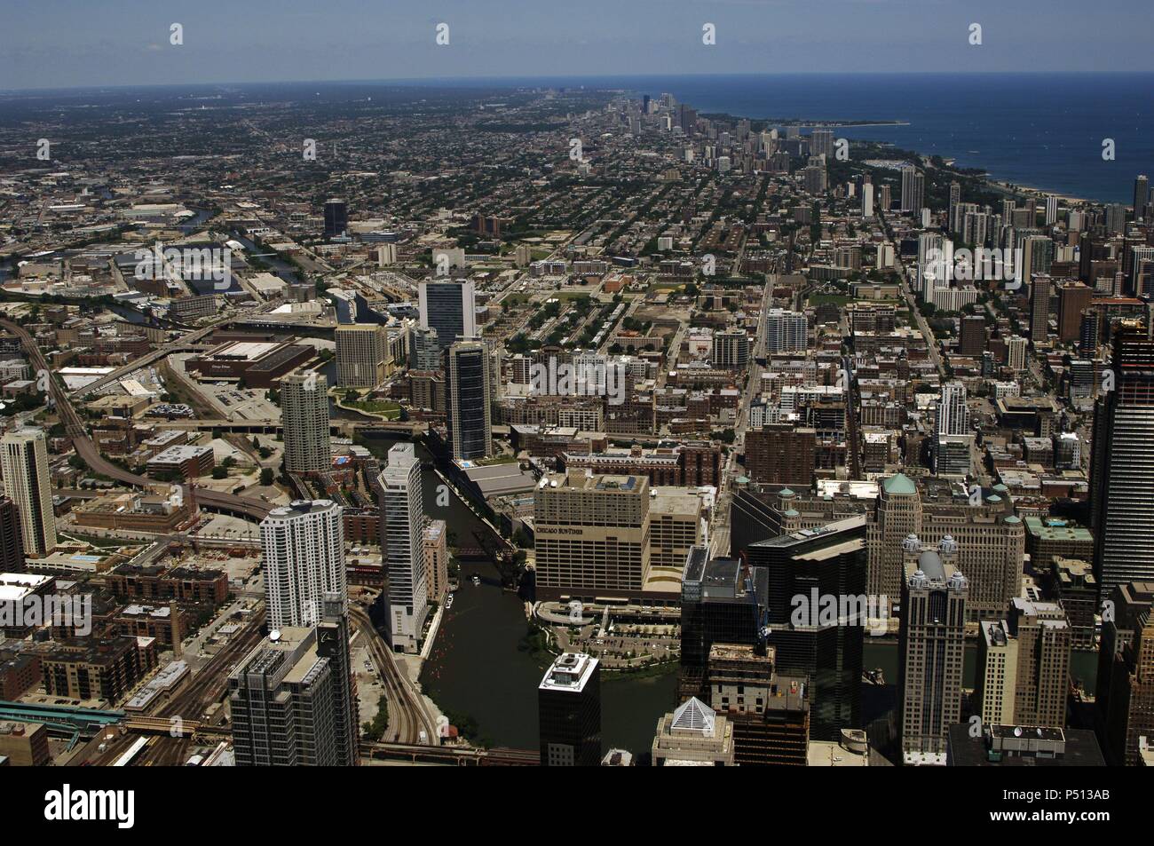 ESTADOS UNIDOS. CHICAGO. Panorámica de la ciudad desde la Torre Willis ...
