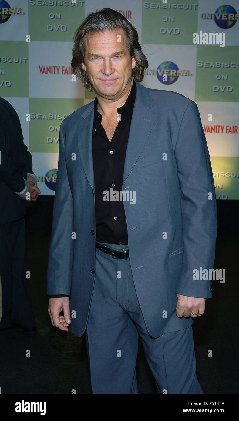 Jeff Bridges at the party to celebrate the release of " Seabiscuit " on ...