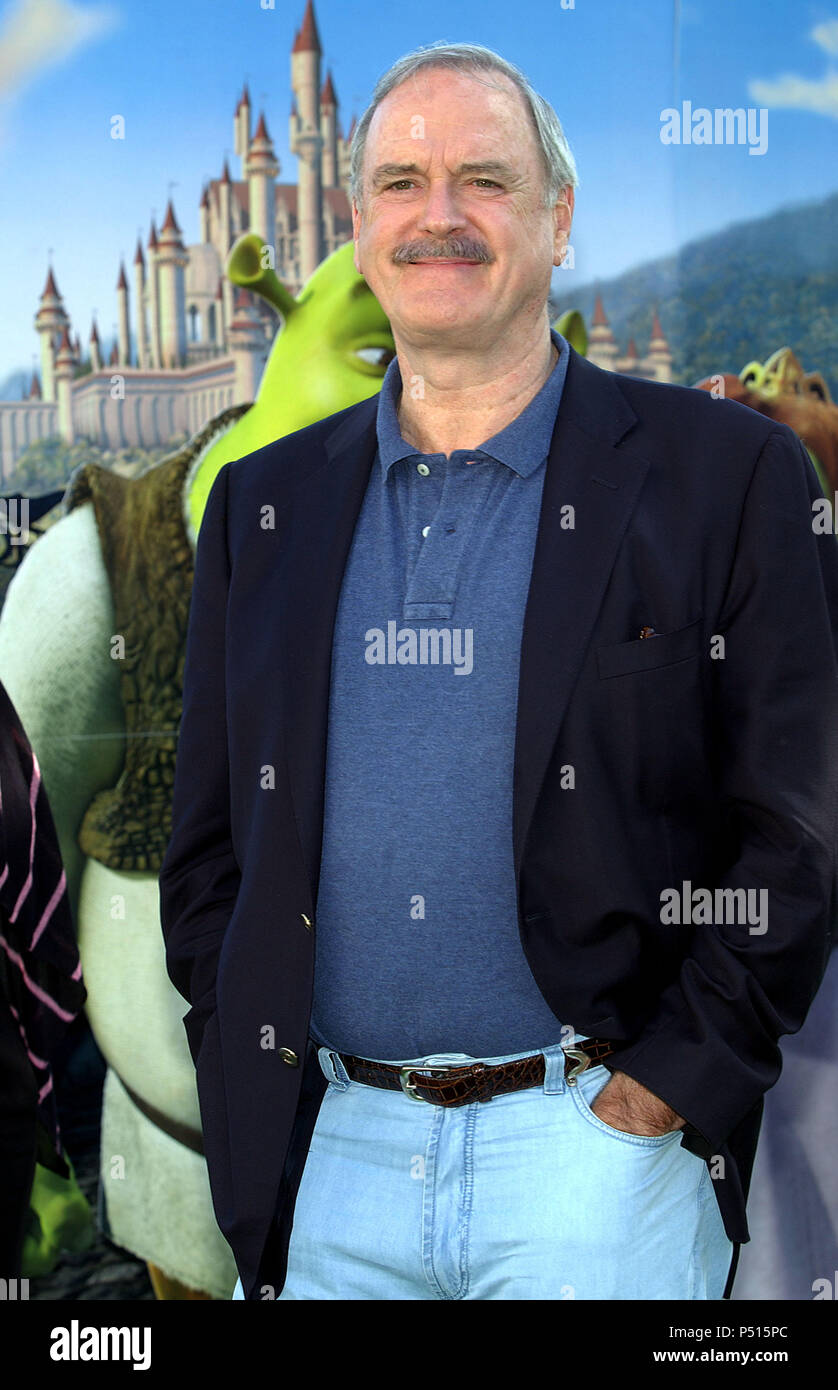 John Cleese arriving at the Shrek 2 Premiere at the Westwood Village ...