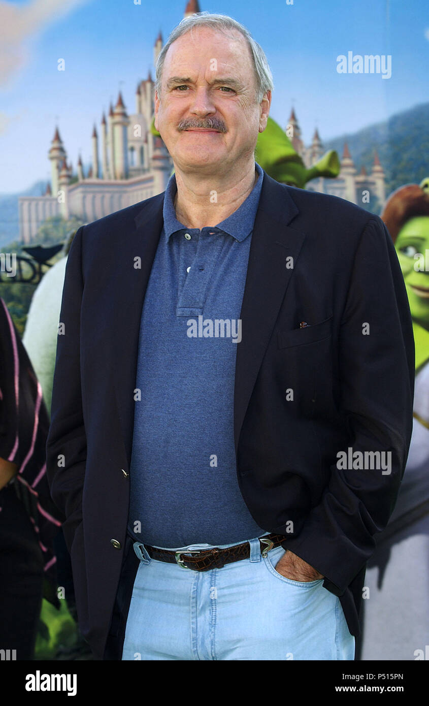 John Cleese arriving at the Shrek 2 Premiere at the Westwood Village ...