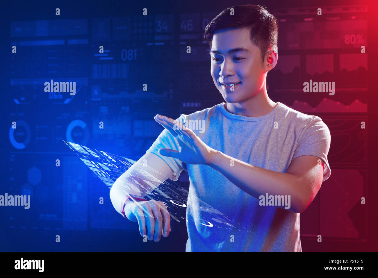 Holographic projection hi-res stock photography and images - Alamy