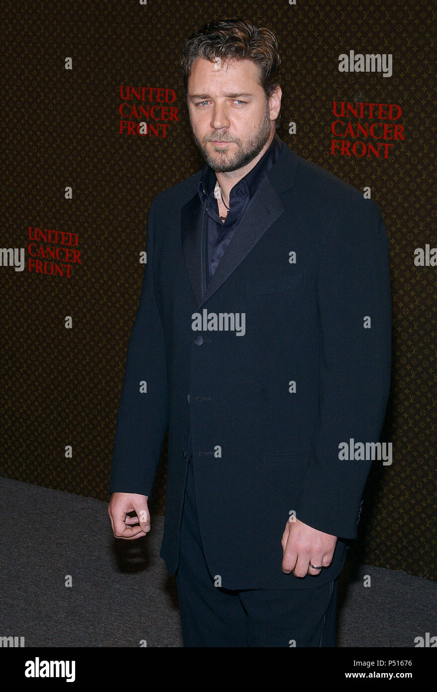 Russell Crow arriving at the " LOUIS VUITTON UNITED CANCER FRONT GALA ...