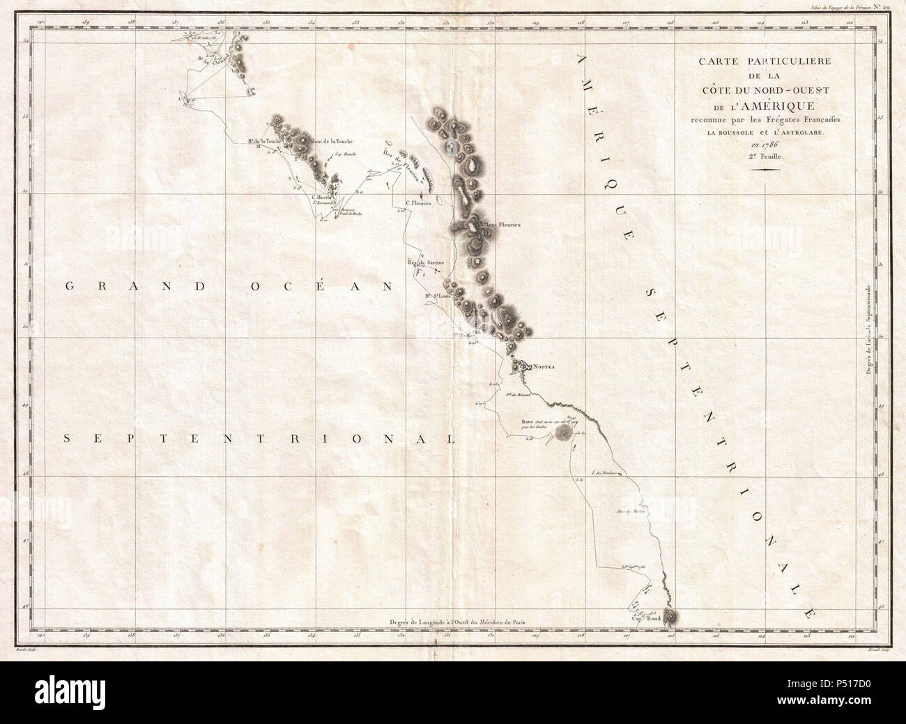 1786 La Perouse Map of Vancouver and British Columbia, Canada ...