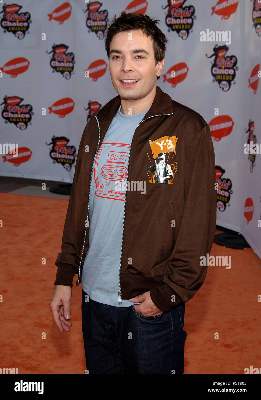 Jimmy Fallon arriving at the 18th Nickelodeon Awards Annual Kids Choice ...
