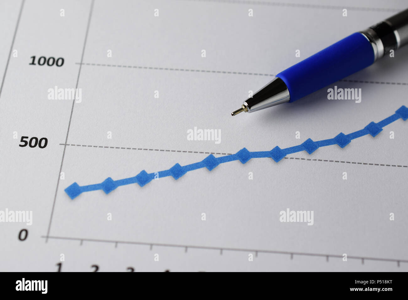 Drawing line graph on graph paper hi-res stock photography and images ...