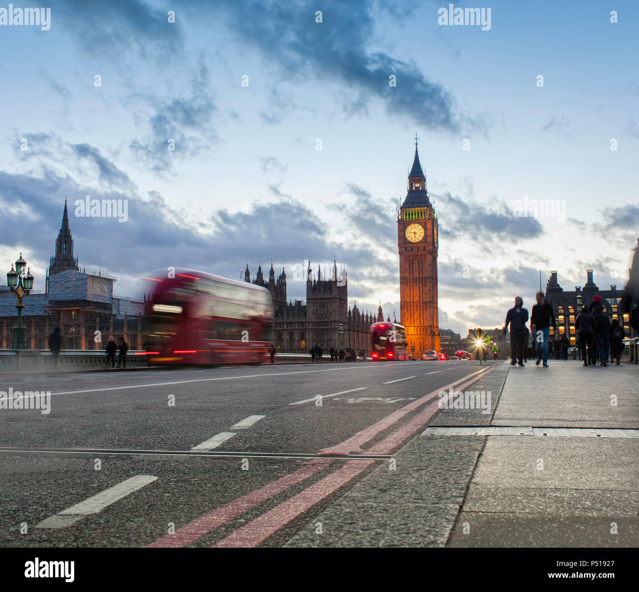 London city scene with Big Ben landmark Stock Photo - Alamy