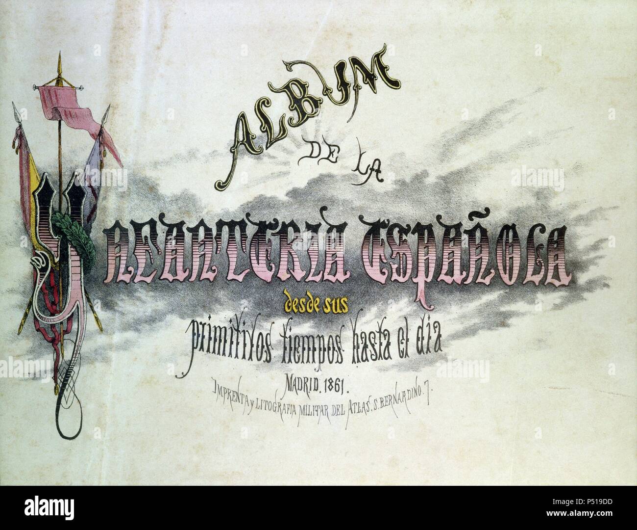 Portada del ALBUM DE LA INFANTERIA ESPAÑOLA, desde sus primitivos ...