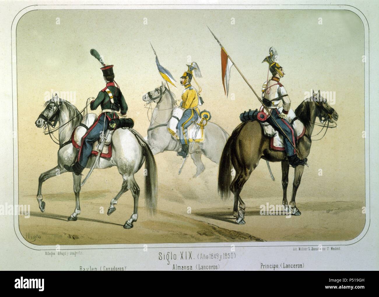 Reinado de Isabel II (1833 a 1868). Regimiento de Cazadores Baylen y ...