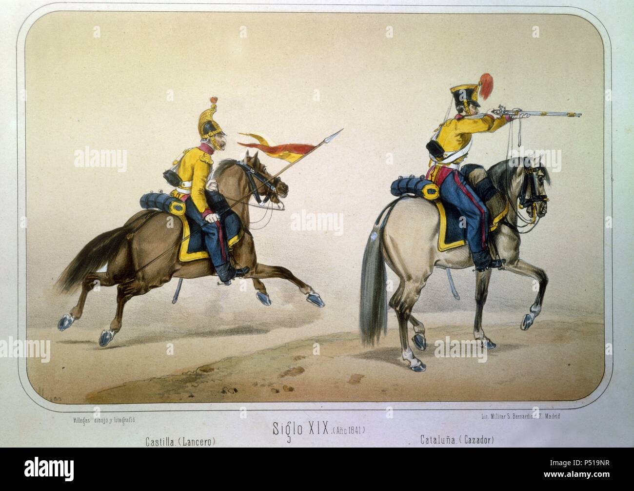Reinado de Isabel II (1833 a 1868). Regimiento de Lanceros Castilla y ...