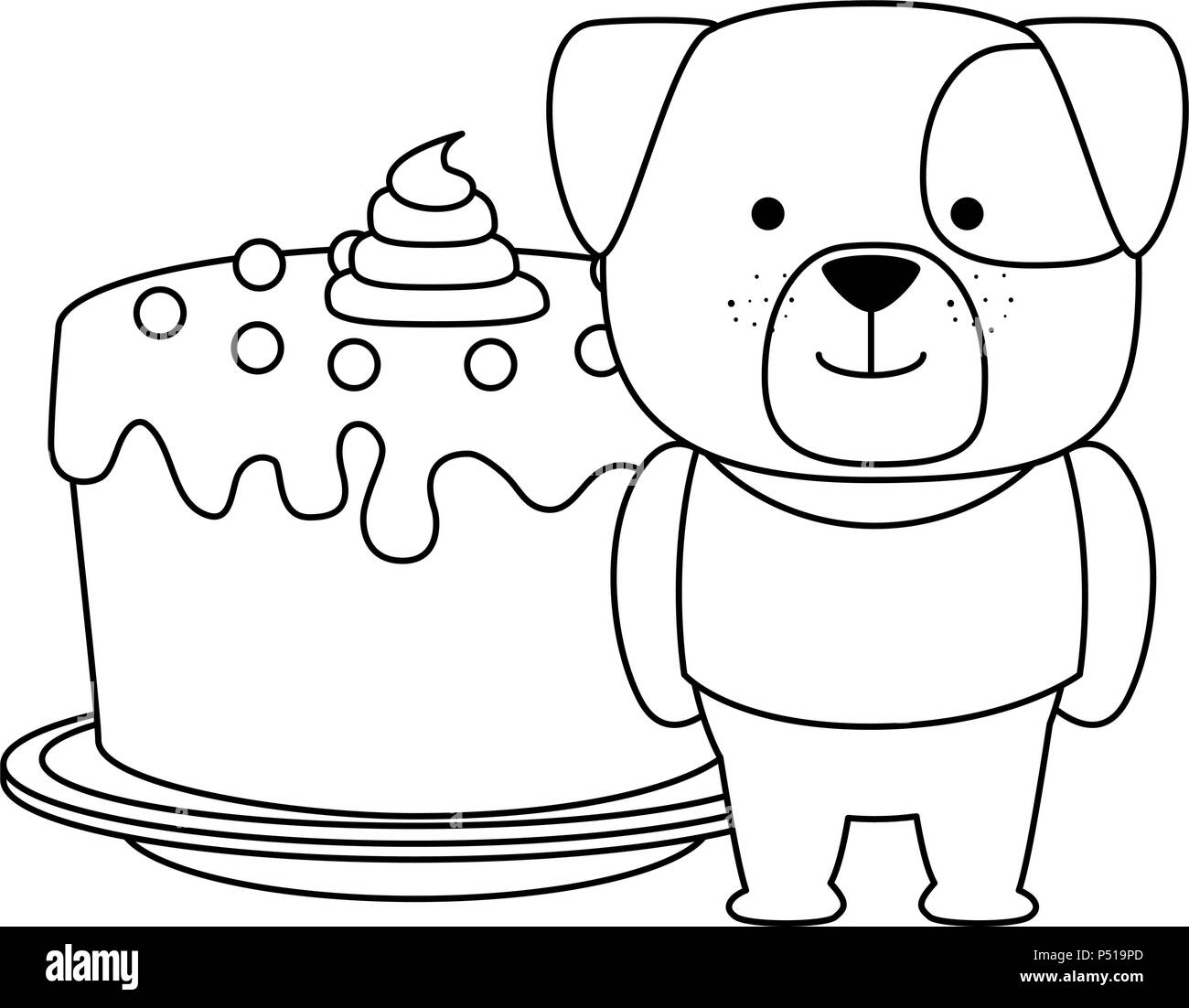 Dog design cake Black and White Stock Photos & Images - Alamy