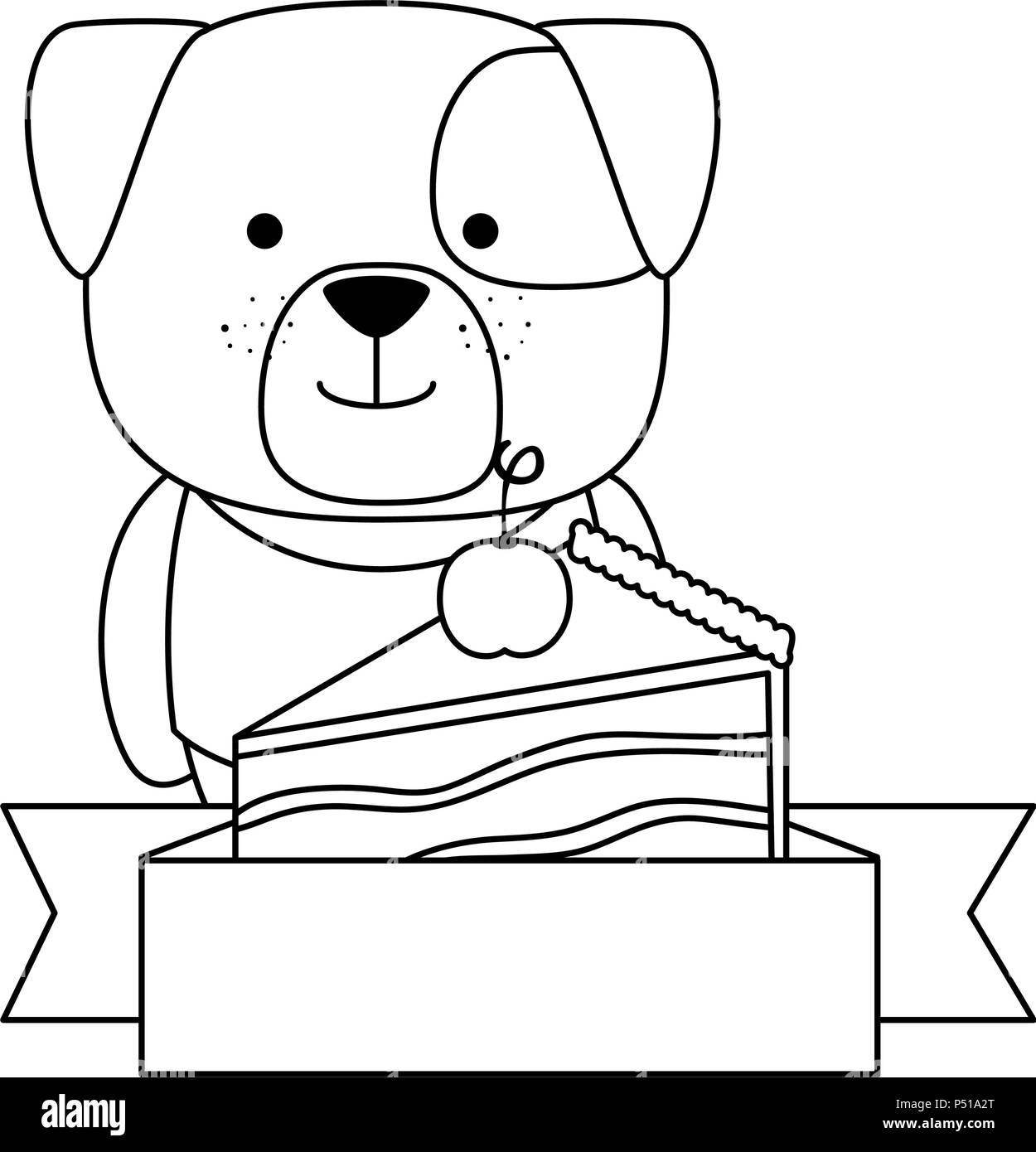 Dog design cake Black and White Stock Photos & Images - Alamy