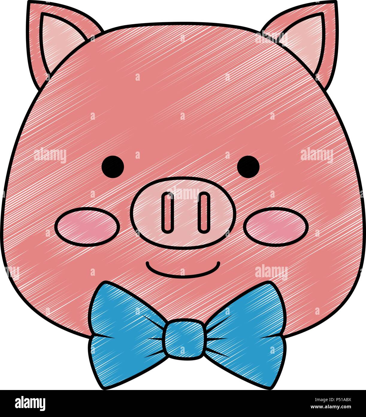 cute pig head character icon Stock Vector Image & Art - Alamy