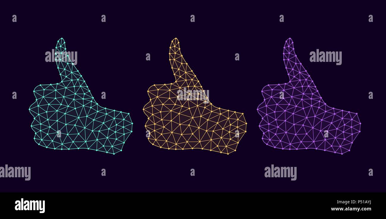 Technology Hand with line Connections, Plexuses and Knots. Vector ...