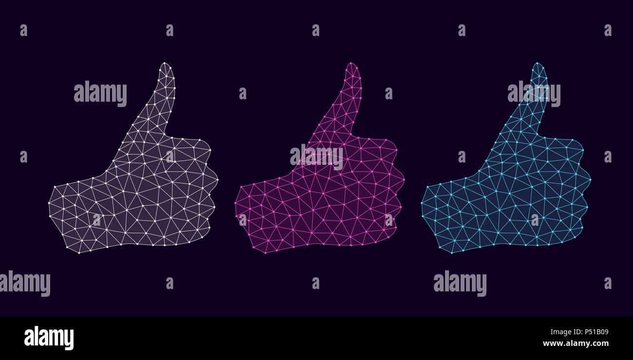 Technology Hand with line Connections, Plexuses and Knots. Vector ...