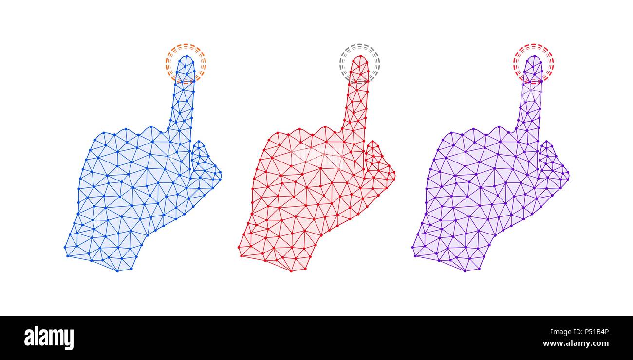 Technology Hand with line Connections, Plexuses and Knots. Vector ...