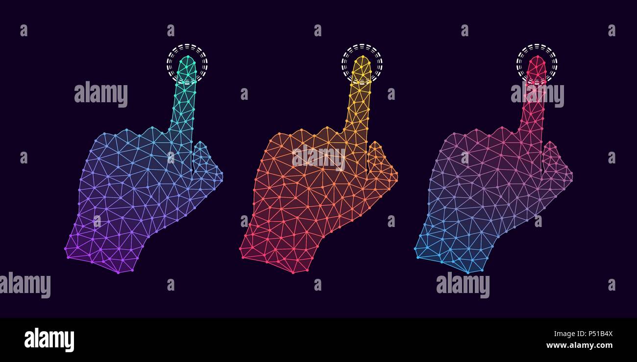 Technology Hand with line Connections, Plexuses and Knots. Vector ...
