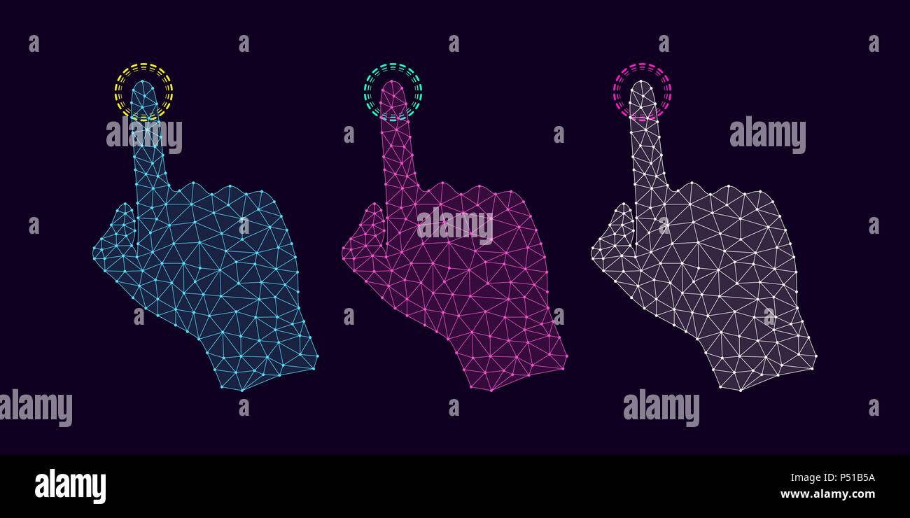 Technology Hand with line Connections, Plexuses and Knots. Vector ...