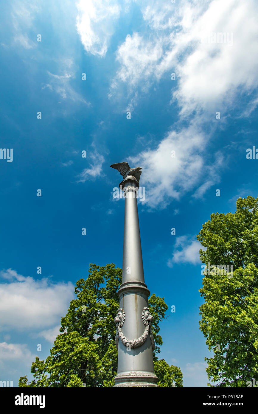 View at Polish freedom pillar at Rapperswil castle in Switzerland Stock ...