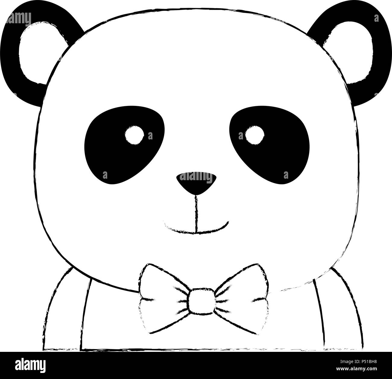 cute bear panda character Stock Vector Image & Art - Alamy