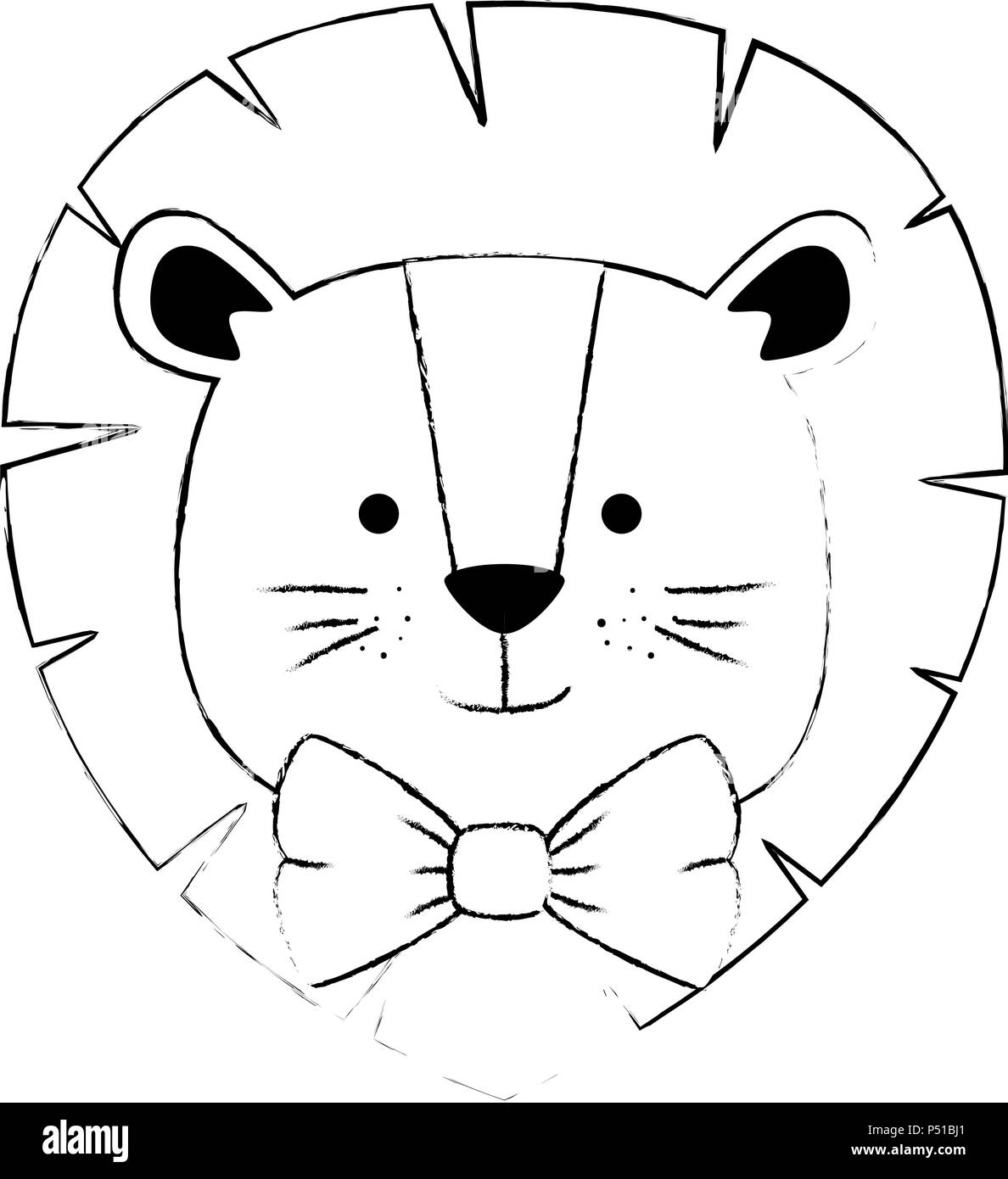 cute lion head character icon Stock Vector Image & Art - Alamy