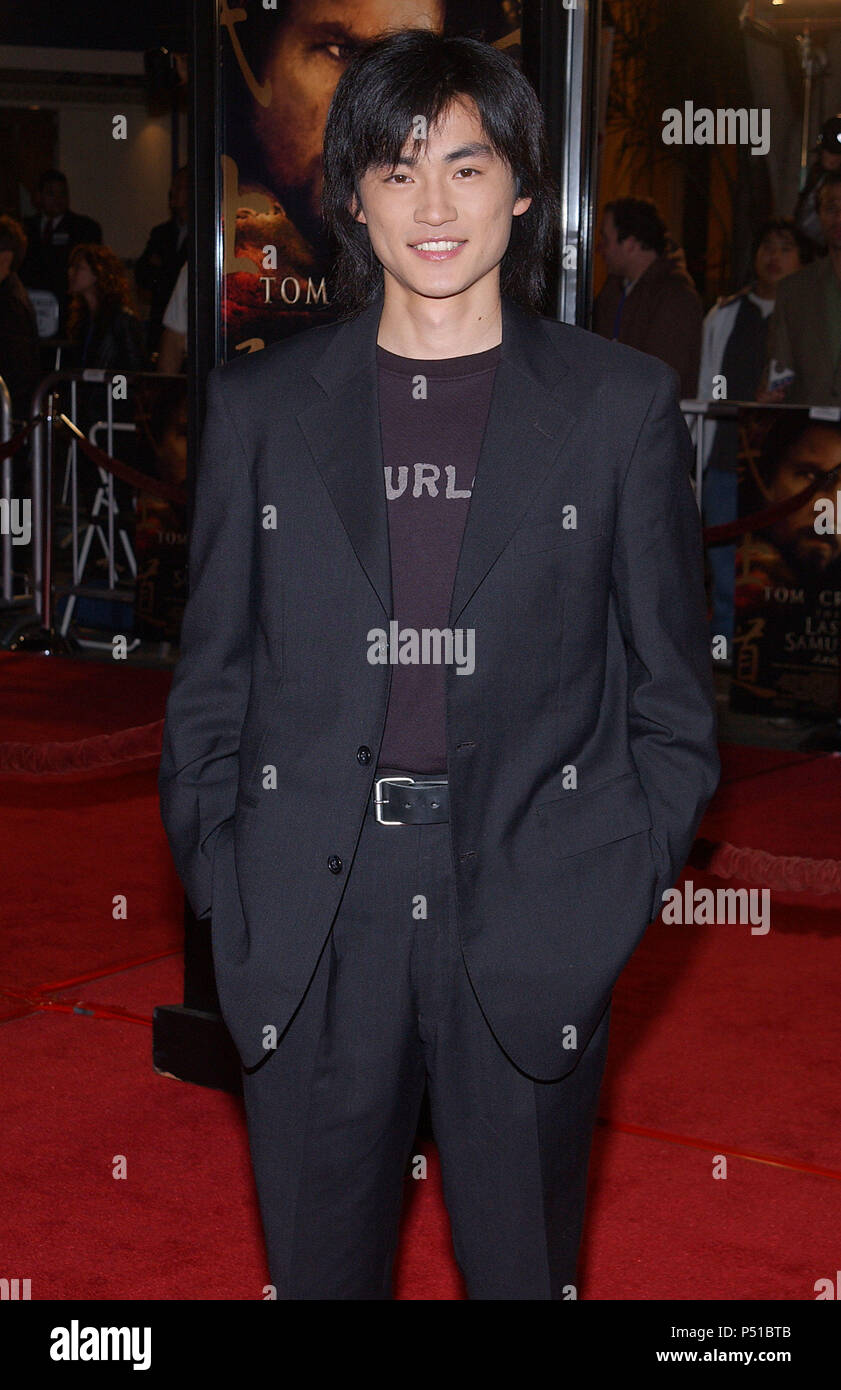 Shin Koyamada arriving at the " The Last Samurai Pemiere " at the ...