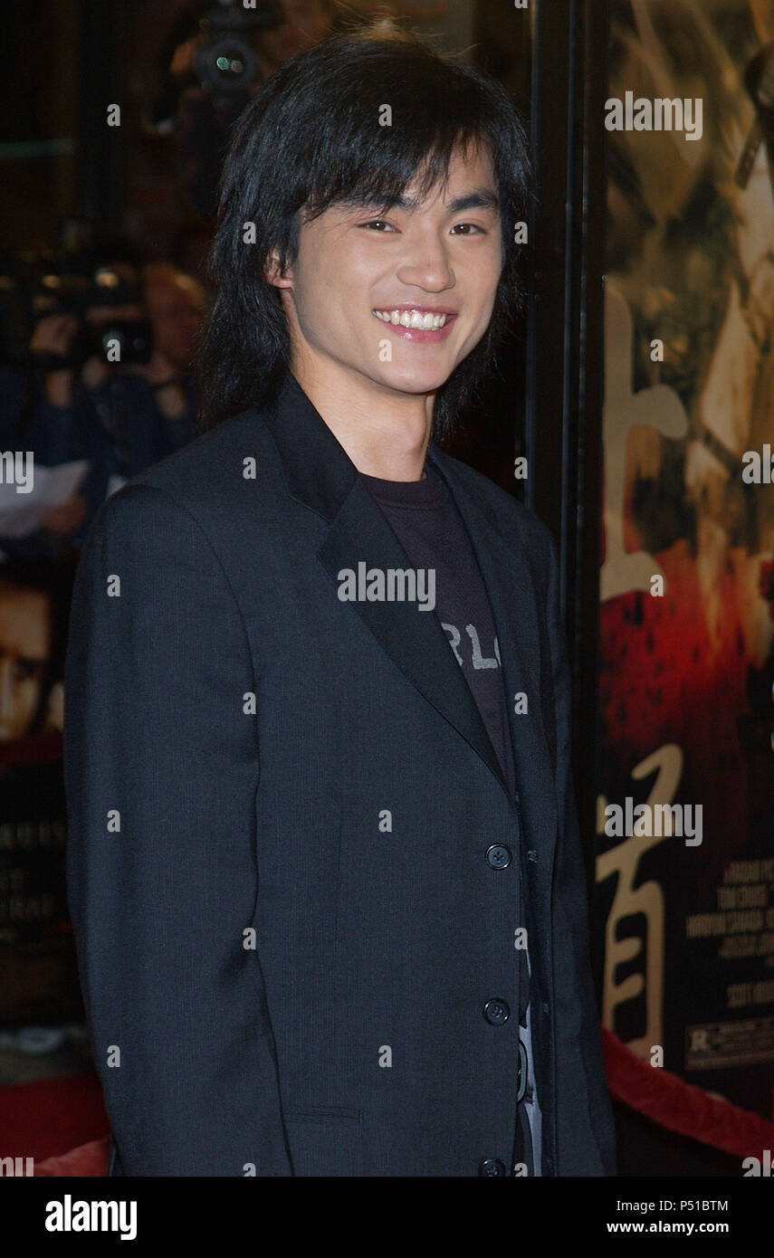 Shin Koyamada arriving at the " The Last Samurai Premiere " at the ...
