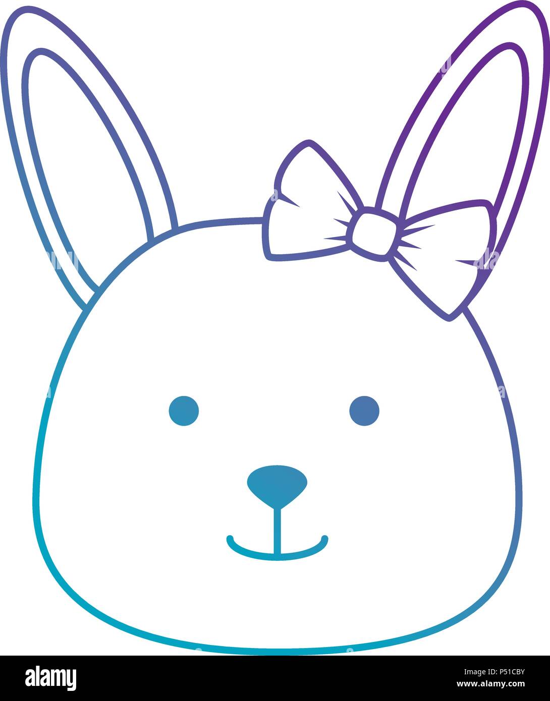 cute female rabbit head character icon Stock Vector Image & Art - Alamy
