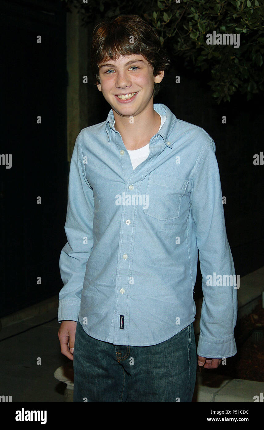 Logan Lerman arriving at the Warner Bros Party for Rock The Vote on the ...