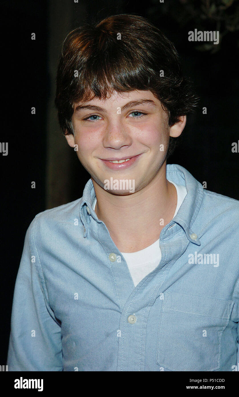 Logan Lerman arriving at the Warner Bros Party for Rock The Vote on the ...