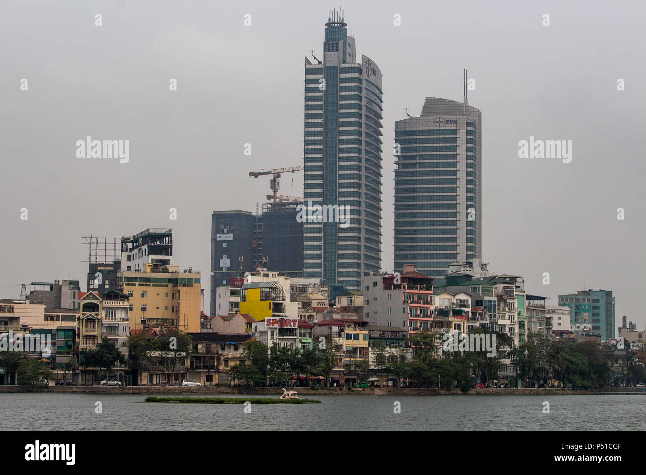 Hanoi, Vietnam - March 16, 2018: View of the skyscrapers of the Hanoi ...