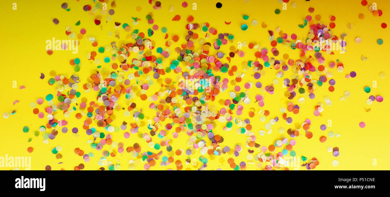festive background of confetti, Frame made of colored confetti Stock Photo - Alamy