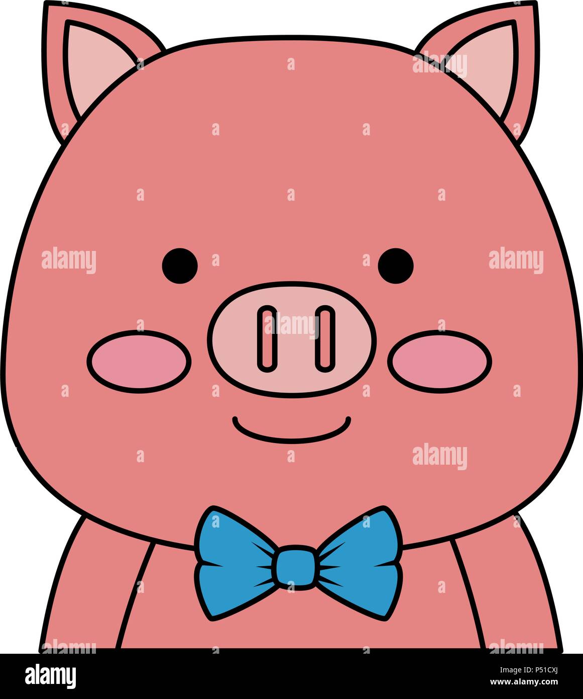 cute pig character icon Stock Vector Image & Art - Alamy