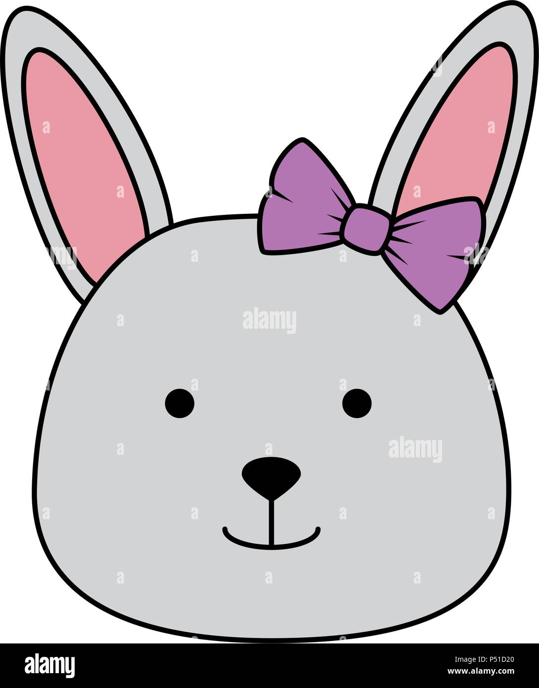 cute female rabbit head character icon Stock Vector Image & Art - Alamy