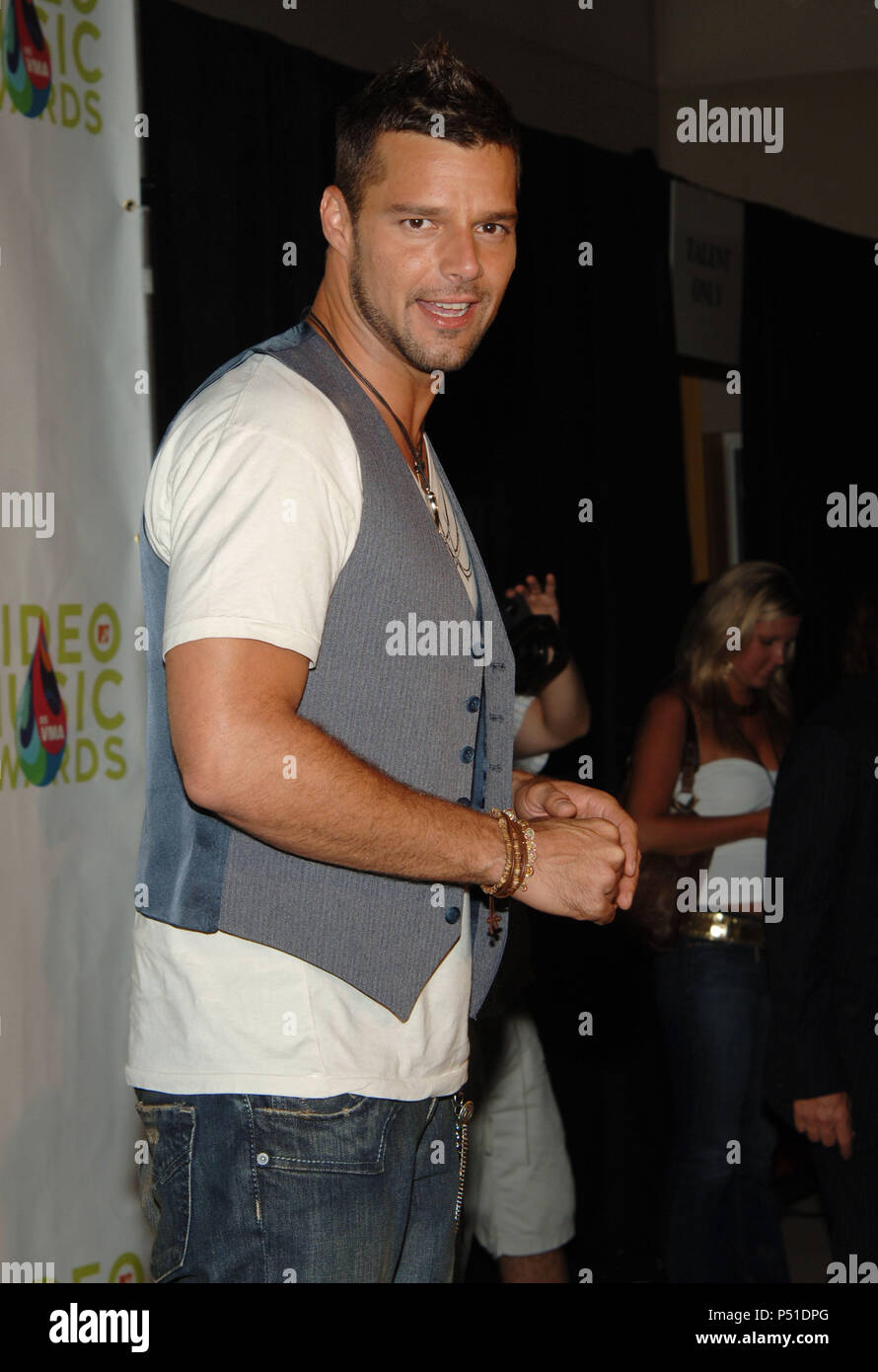 Ricky Martin at the MTV Music Video Awards press room in Miami ...