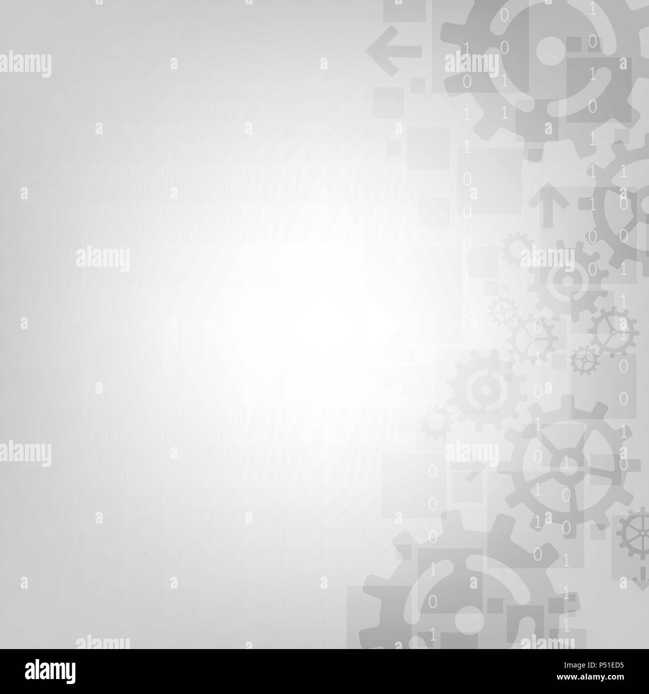 Vector technology in the form of gear on a gray background Stock Vector ...