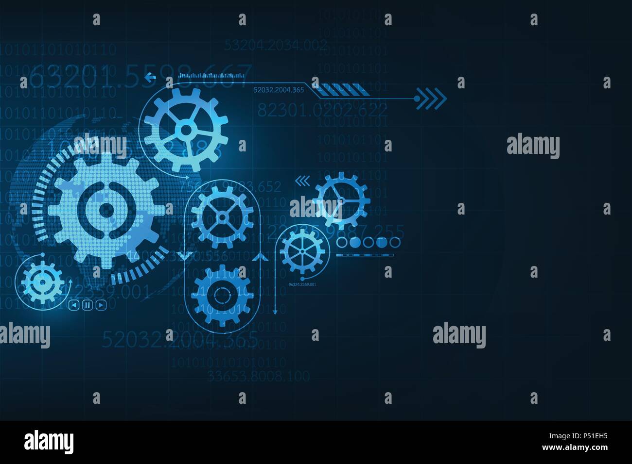 Vector abstract background technology gear concept Stock Vector Image ...