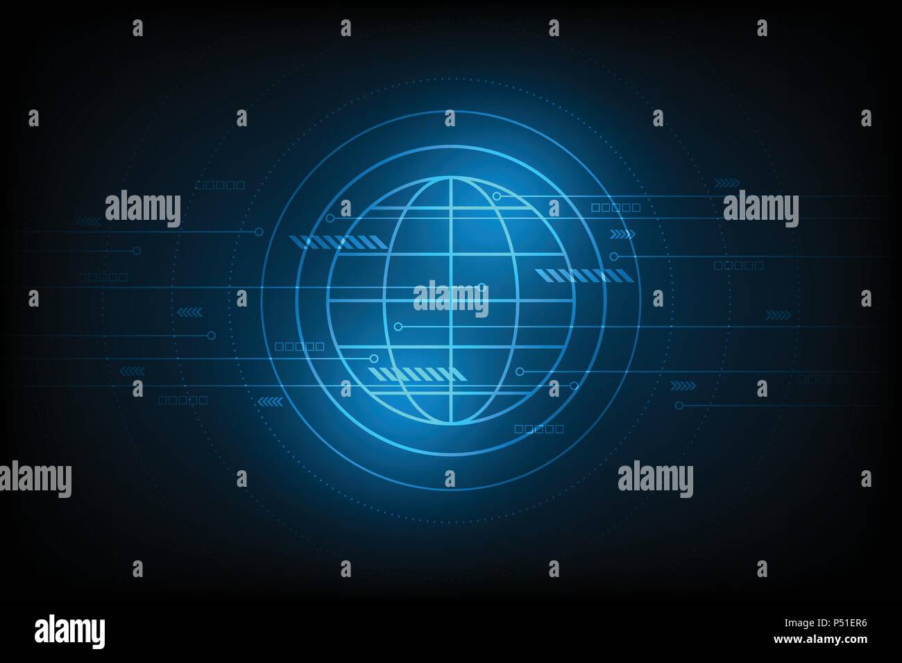 Vector digital technology covering the world Stock Vector Image & Art ...