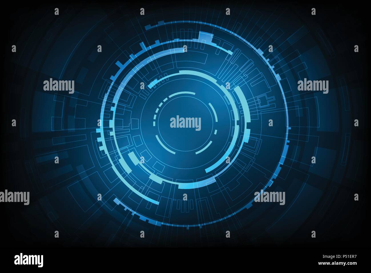 Vector in technology concept on a dark blue background Stock Vector ...